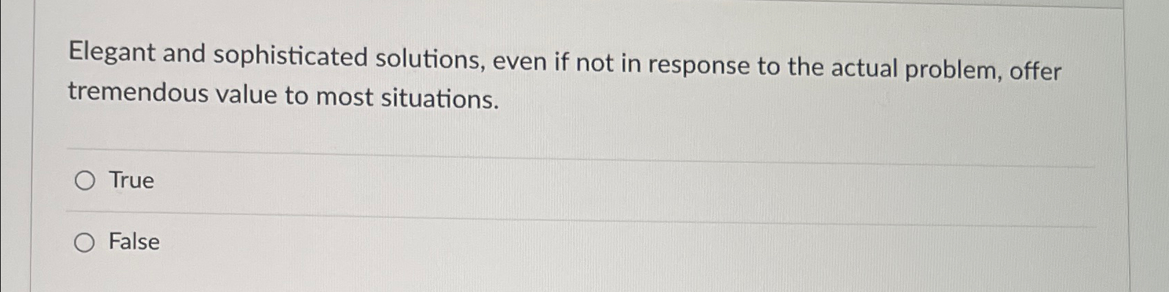 Solved Elegant and sophisticated solutions, even if not in | Chegg.com