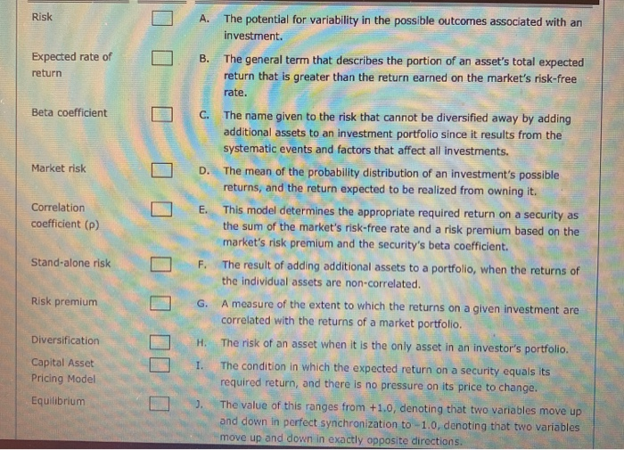 Solved Ch 02: Assignment - Risk and Return: Part 1 2. Basic | Chegg.com