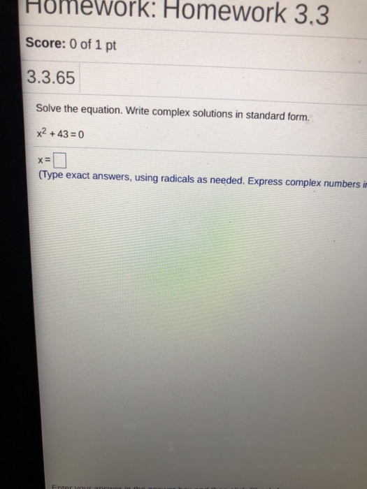 Solved Ework Homework 3 3 Score 0 Of 1 Pt 3 3 65 Solve The