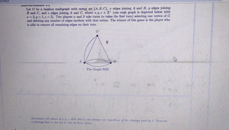 Solved Let G ﻿be a loopless multigraph with vertex set | Chegg.com