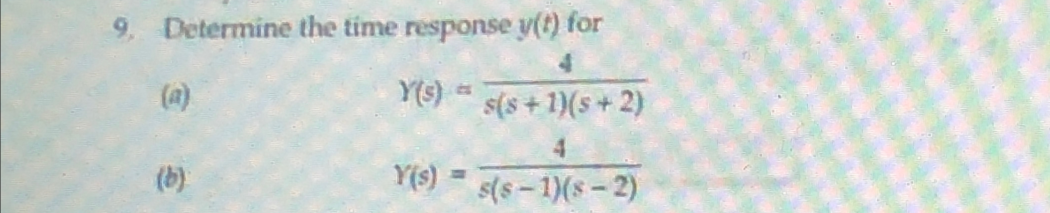 Solved Determine the time response y(t) | Chegg.com