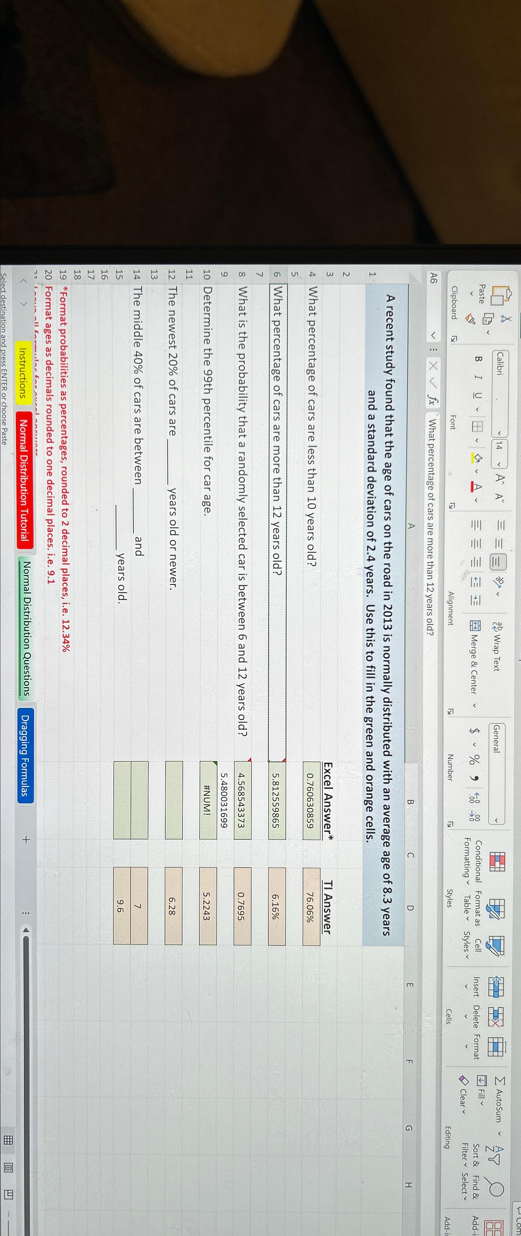 Solved I dont understand how tonu ue the norminv formula in | Chegg.com