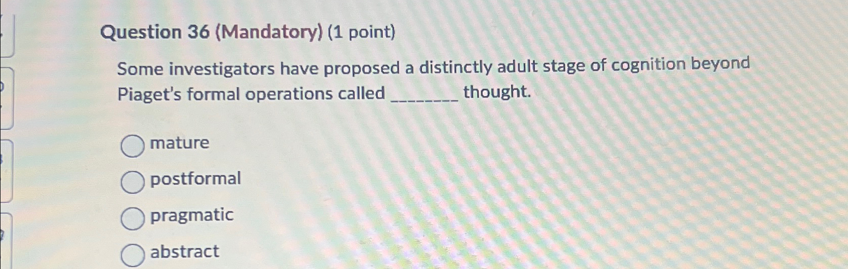 Solved Question 36 (Mandatory) (1 point)Some investigators | Chegg.com Solved Question 36 (Mandatory) (1 point)Some investigators | Chegg.com