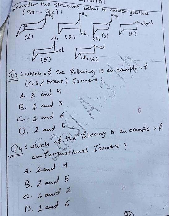 Solved consider the structure below to answer. questions | Chegg.com