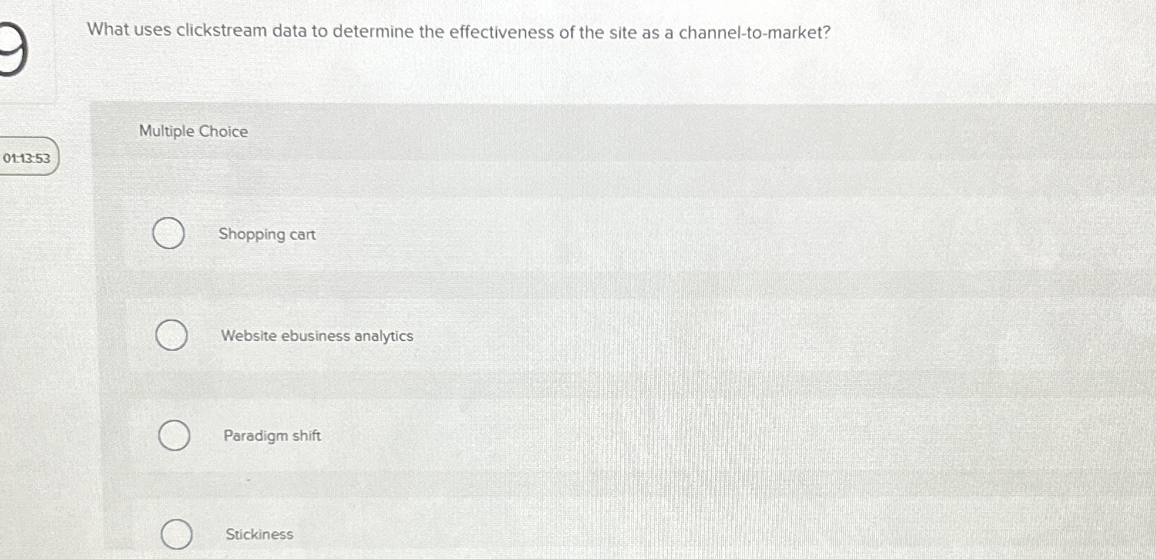 Solved What uses clickstream data to determine the | Chegg.com