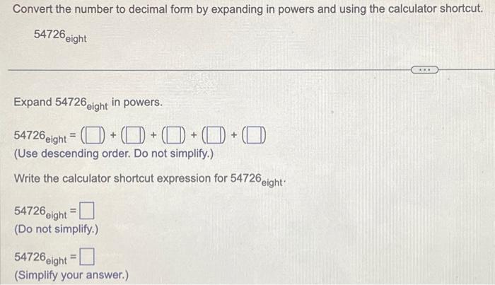 Solved Convert the number to decimal form by expanding in | Chegg.com