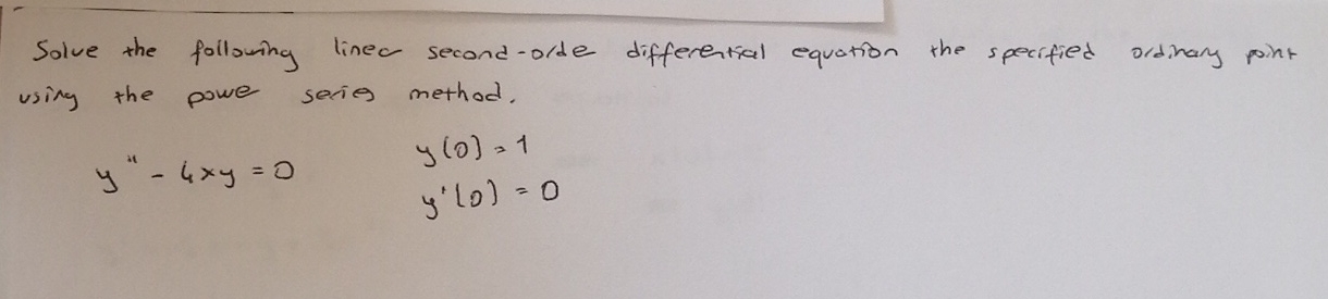 Solve the following linear second-order differential | Chegg.com