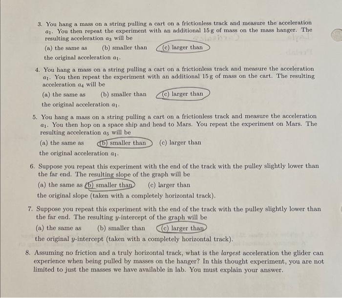 Solved I only need help on #8 (last question). However, if | Chegg.com