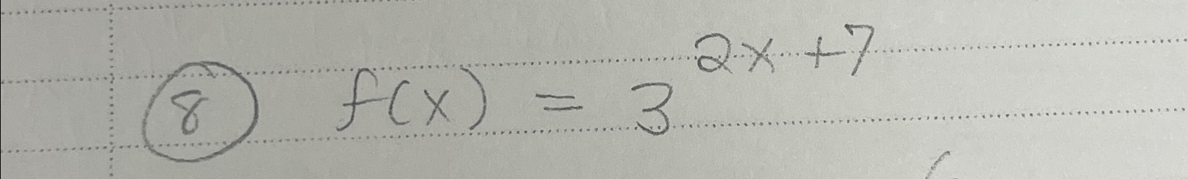 Solved Find the first derivative: (1) f(x)=32x+7 | Chegg.com