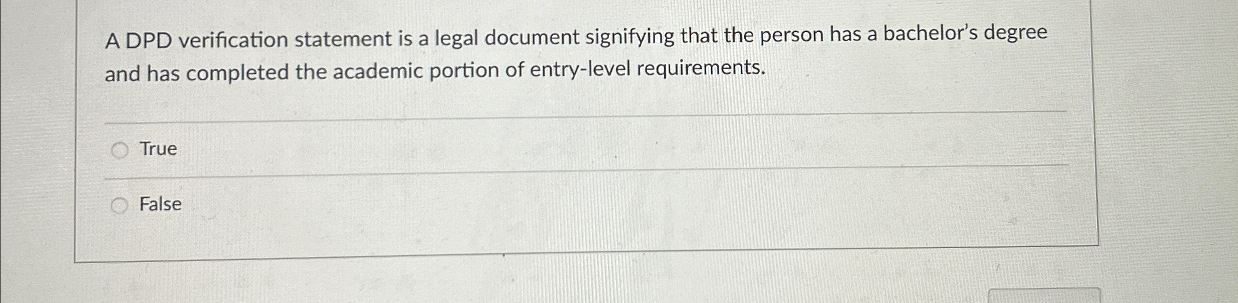 Solved A DPD verification statement is a legal document | Chegg.com