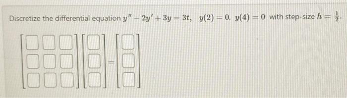 Solved Discretize The Differential Equation 