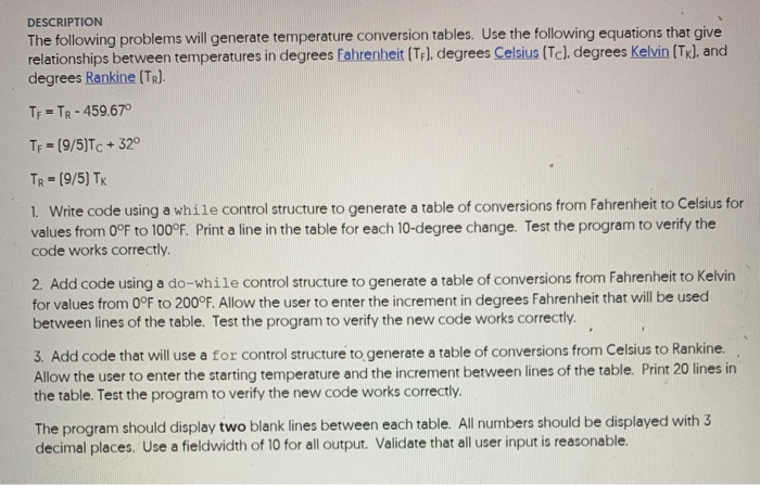Solved Description The Following Problems Will Generate