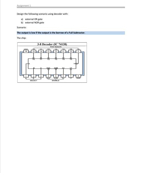 Solved Assignment 1 Design the following scenario using | Chegg.com