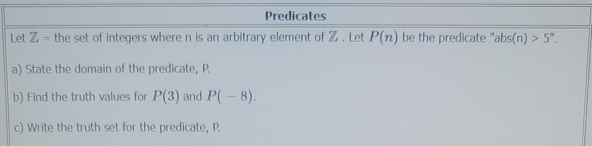 Solved Let Z= the set of integers where n is an arbitrary | Chegg.com