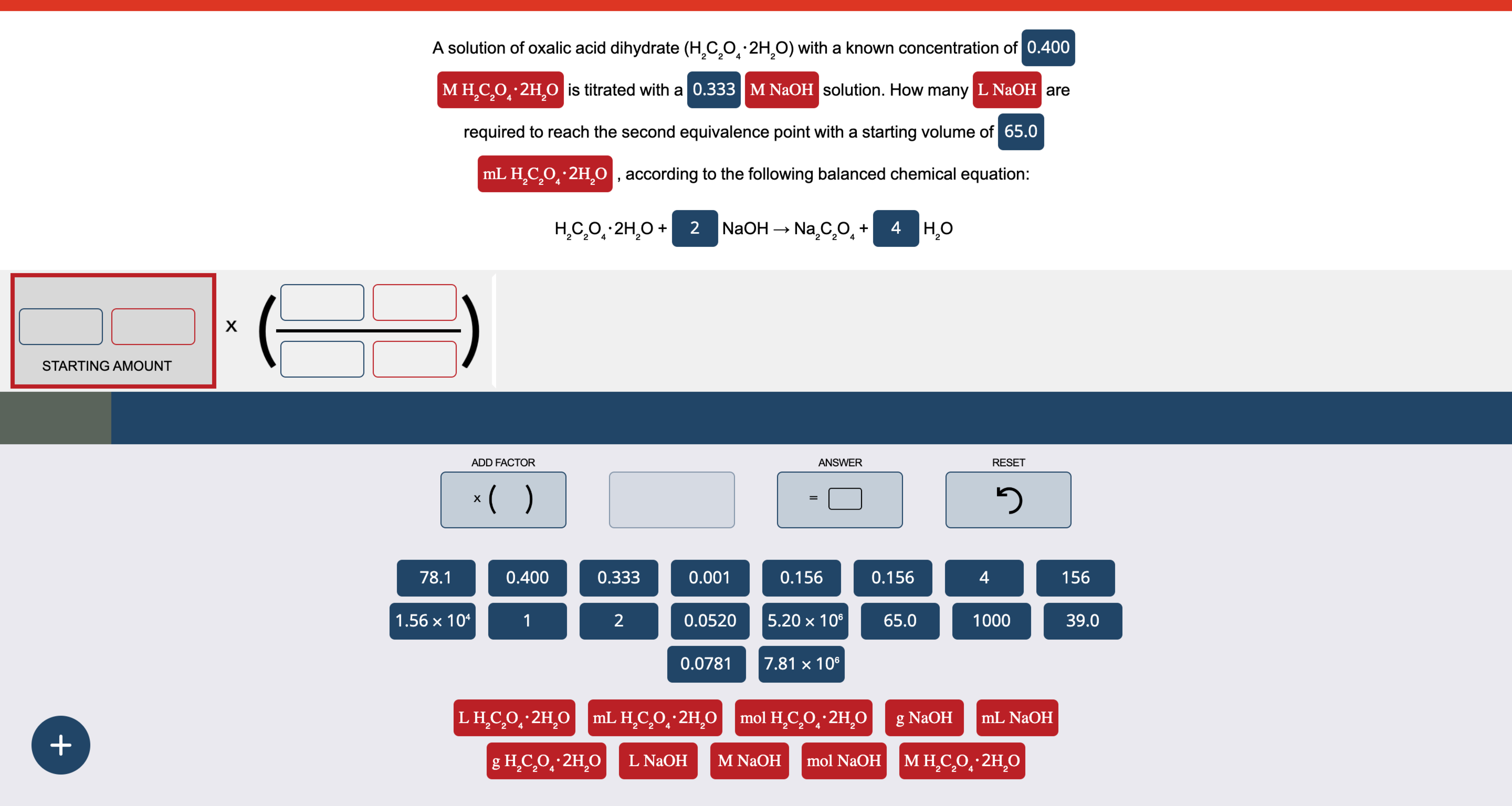 Solved A solution of oxalic acid dihydrate (H2C2O4*2H2O) | Chegg.com
