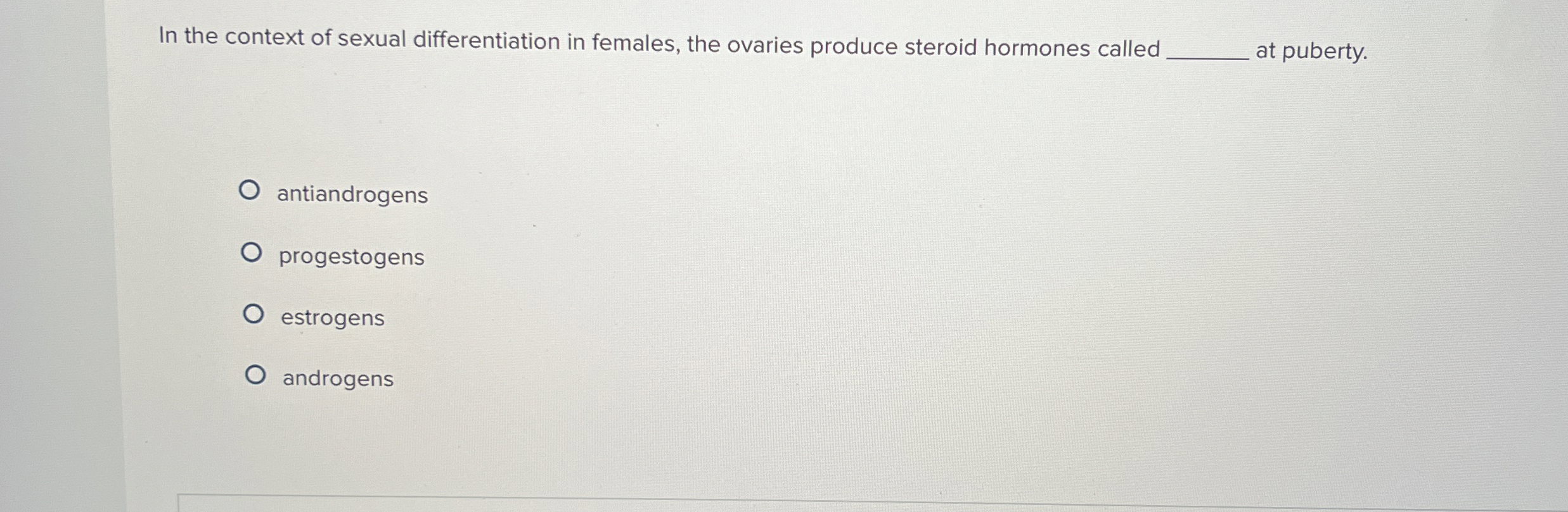 Solved In the context of sexual differentiation in females, | Chegg.com