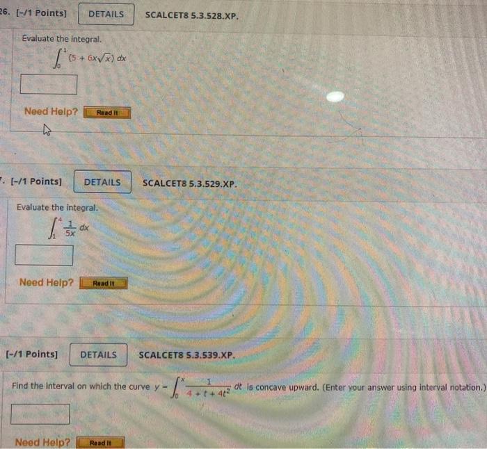 Solved 26. [-/1 Points) DETAILS SCALCET8 5.3.528.XP. | Chegg.com