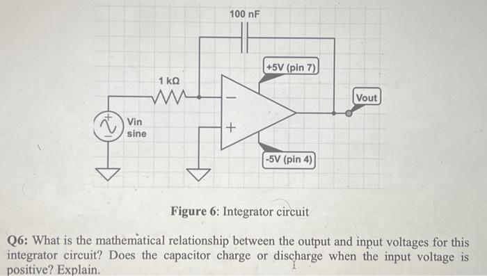 Solved Figure 6 Integrator Circuit Q6 What Is The