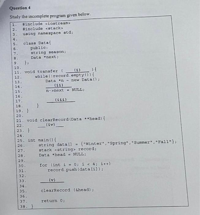 Solved Write a C++ Code fragment for the following | Chegg.com