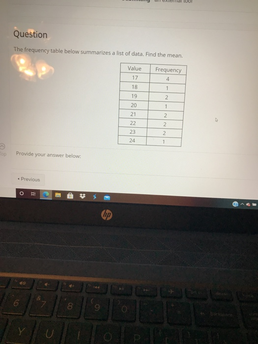 Solved LOO Question The frequency table below summarizes a | Chegg.com