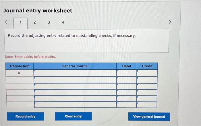Solved Journal entry worksheet Record the adjusting entry | Chegg.com