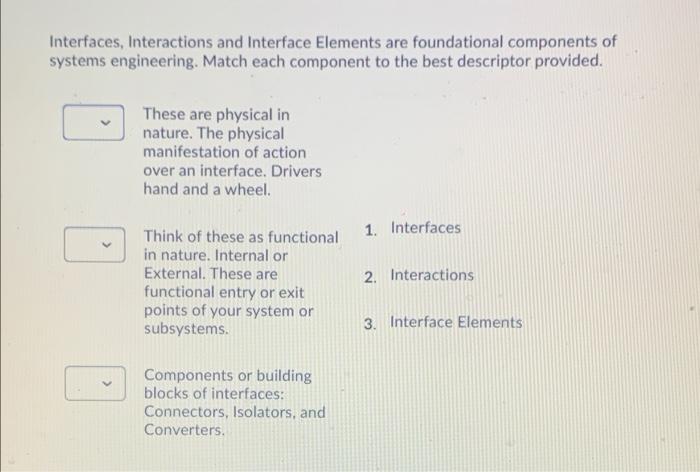 Solved Interfaces, Interactions and Interface Elements are | Chegg.com