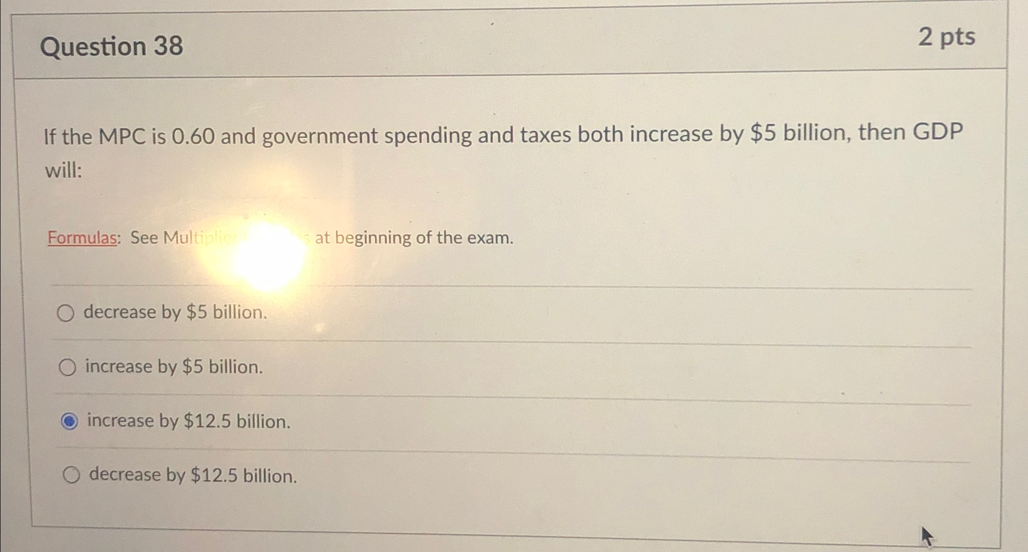 Solved Question 382ptsIf the MPC is 0.60 ﻿and government | Chegg.com