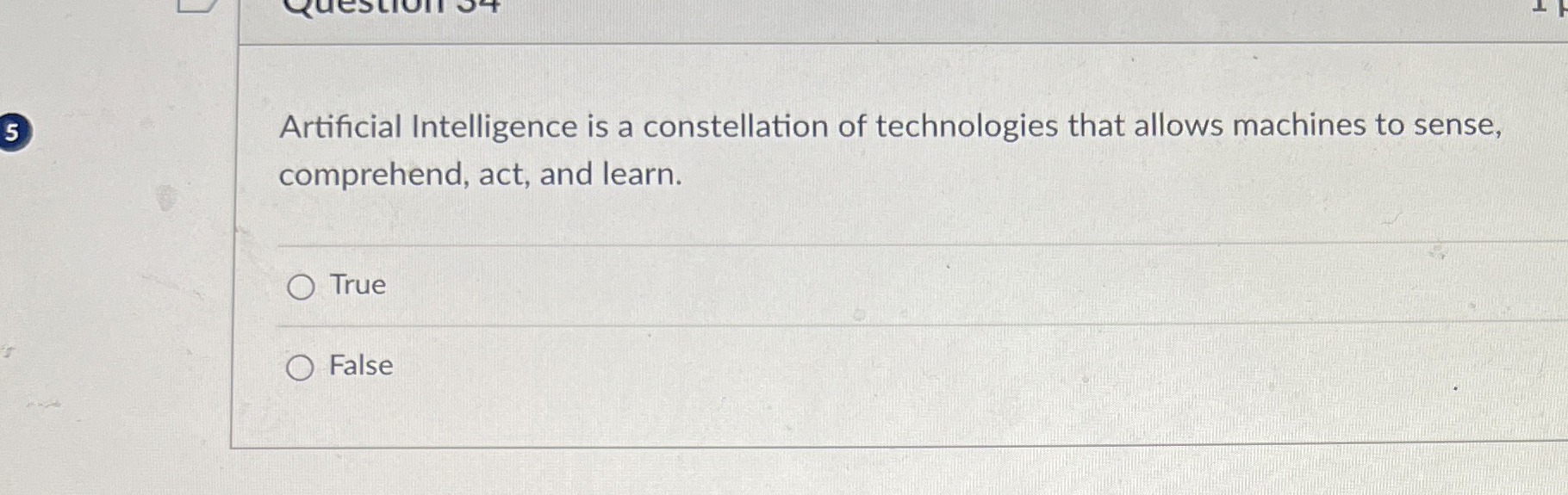 Solved 5Artificial Intelligence is a constellation of | Chegg.com