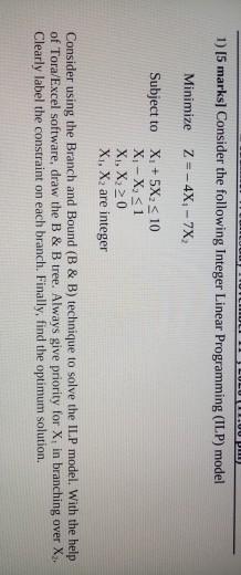 Solved OLULU 1) [5 marks] Consider the following Integer | Chegg.com