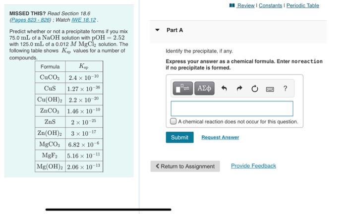 Solved Review Constants 1 Periodic Table Part A Identify the | Chegg.com
