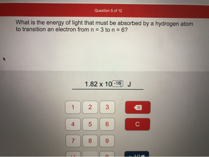 Solved Question 5 Of 12 What Is The Energy Of Light That