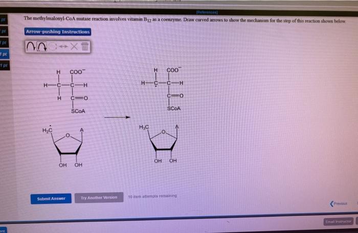 Solved The methylmalonyl-CoA mutase reaction involves | Chegg.com