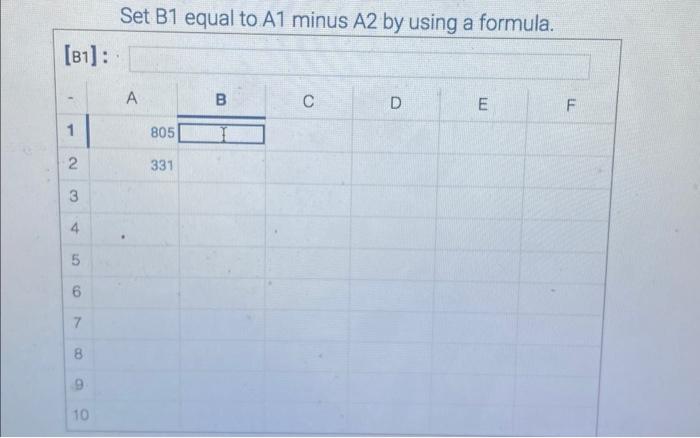 Solved Set B1 equal to A1 minus A2 hv usinn a formula | Chegg.com
