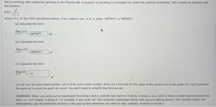 Solved Tafu is working with subatomic particles in the | Chegg.com