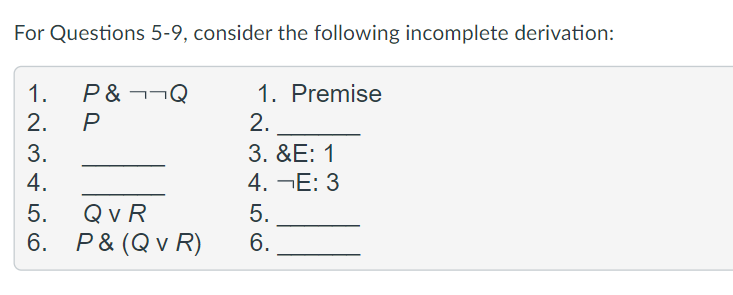 consider the following incomplete derivation:1-Which | Chegg.com