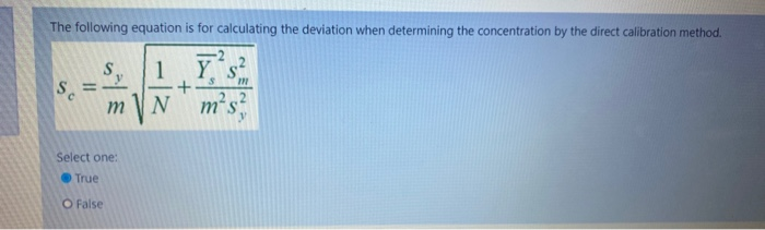 Solved The following equation is for calculating the | Chegg.com