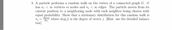 Solved 3. A particle performs a random walk on the vertex of | Chegg.com