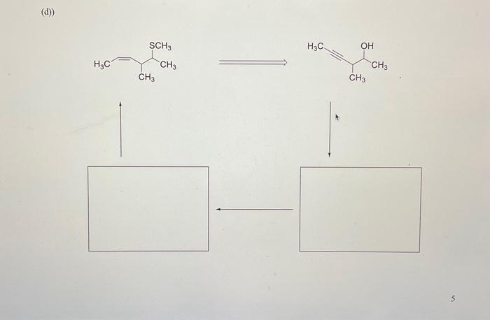 Solved 4. Synthesis. Fill in the boxes with appropriate | Chegg.com