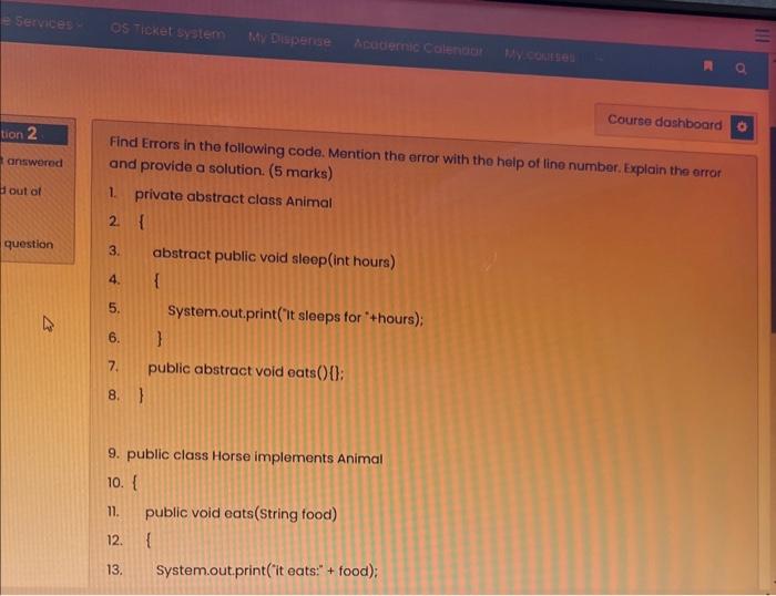 Solved Find Errors in the following code. Mention the error | Chegg.com
