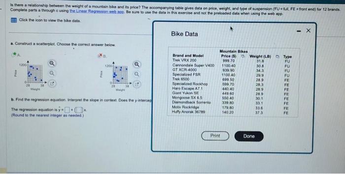 Solved Is there a relationship between the weight of a | Chegg.com