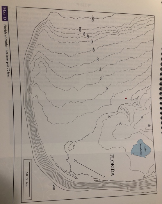 9. Using Maps A through D. draw the shoreline of | Chegg.com
