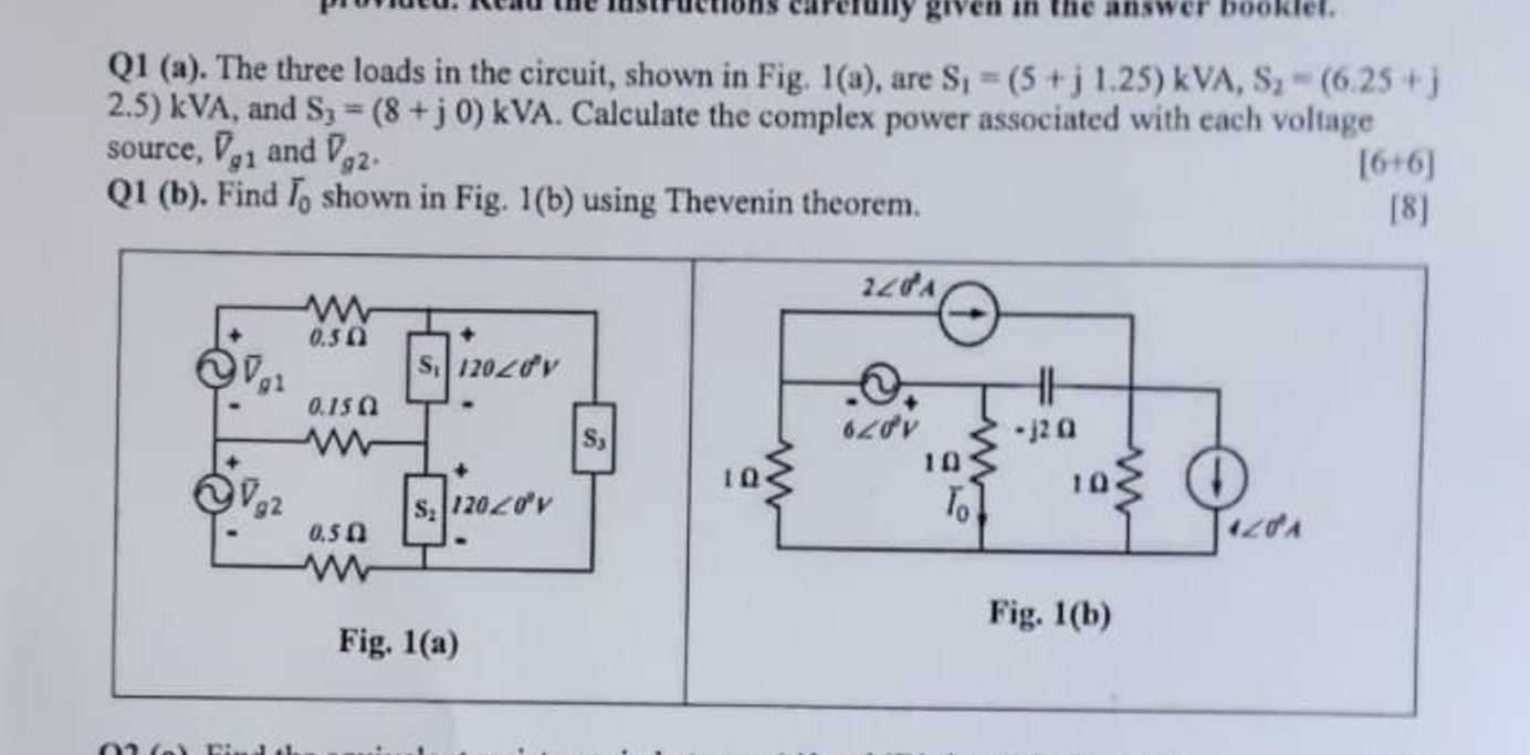 Solved Q1 (a). ﻿The three loads in the circuit, shown in | Chegg.com