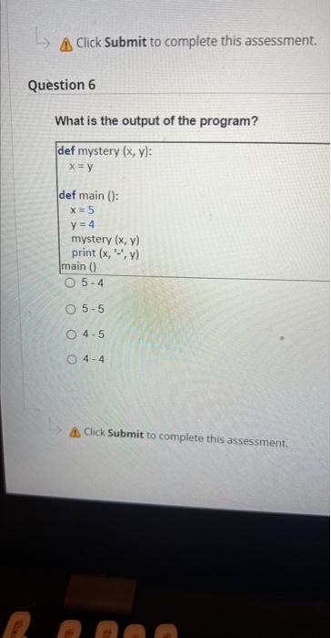 Solved A Click Submit to complete this assessment. uestion 6 | Chegg.com