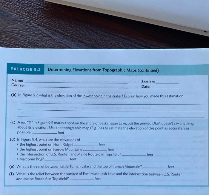 ՆՆՆՆՆՆՆՆՆՆՆՆ - 1------------- FIGURE 9.4 Topographic | Chegg.com