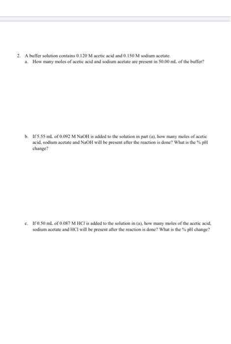 Solved 1 of 7 Chem 130 Making a buffer solution Name | Chegg.com