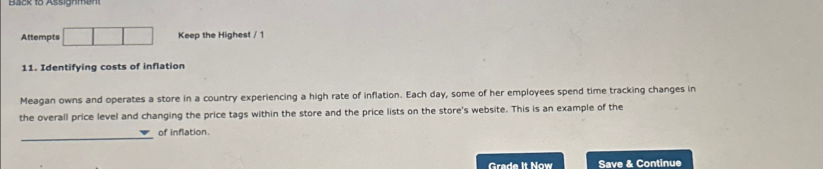 Solved AttemptsKeep the Highest / 111. ﻿Identifying costs of | Chegg.com