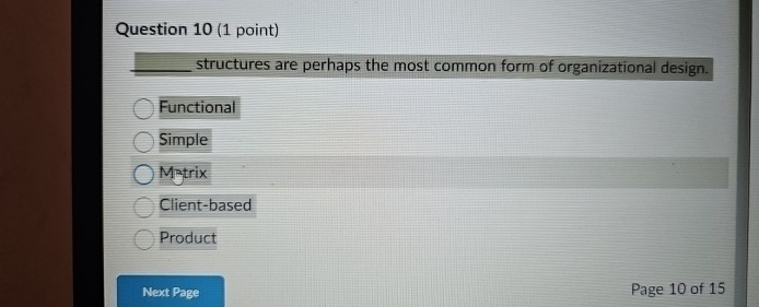 Solved Question 10 (1 ﻿point) ﻿structures are perhaps the | Chegg.com