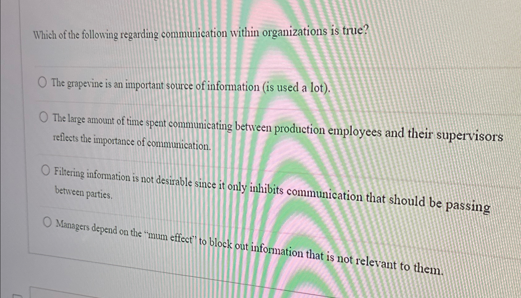 Solved Which of the following regarding communication within | Chegg.com