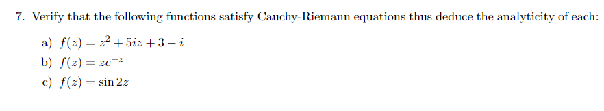 Solved Verify that the following functions satisfy | Chegg.com