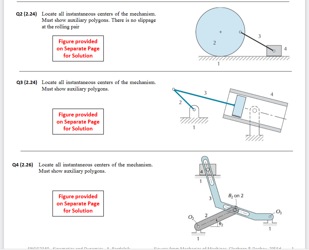 Solved Locate all instantaneous centers of the | Chegg.com